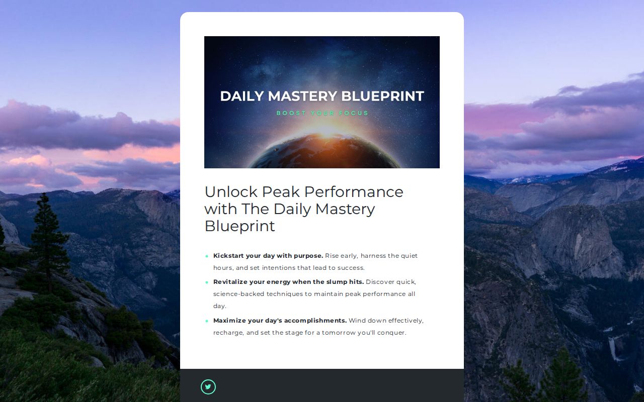 Daily Mastery Blueprint
